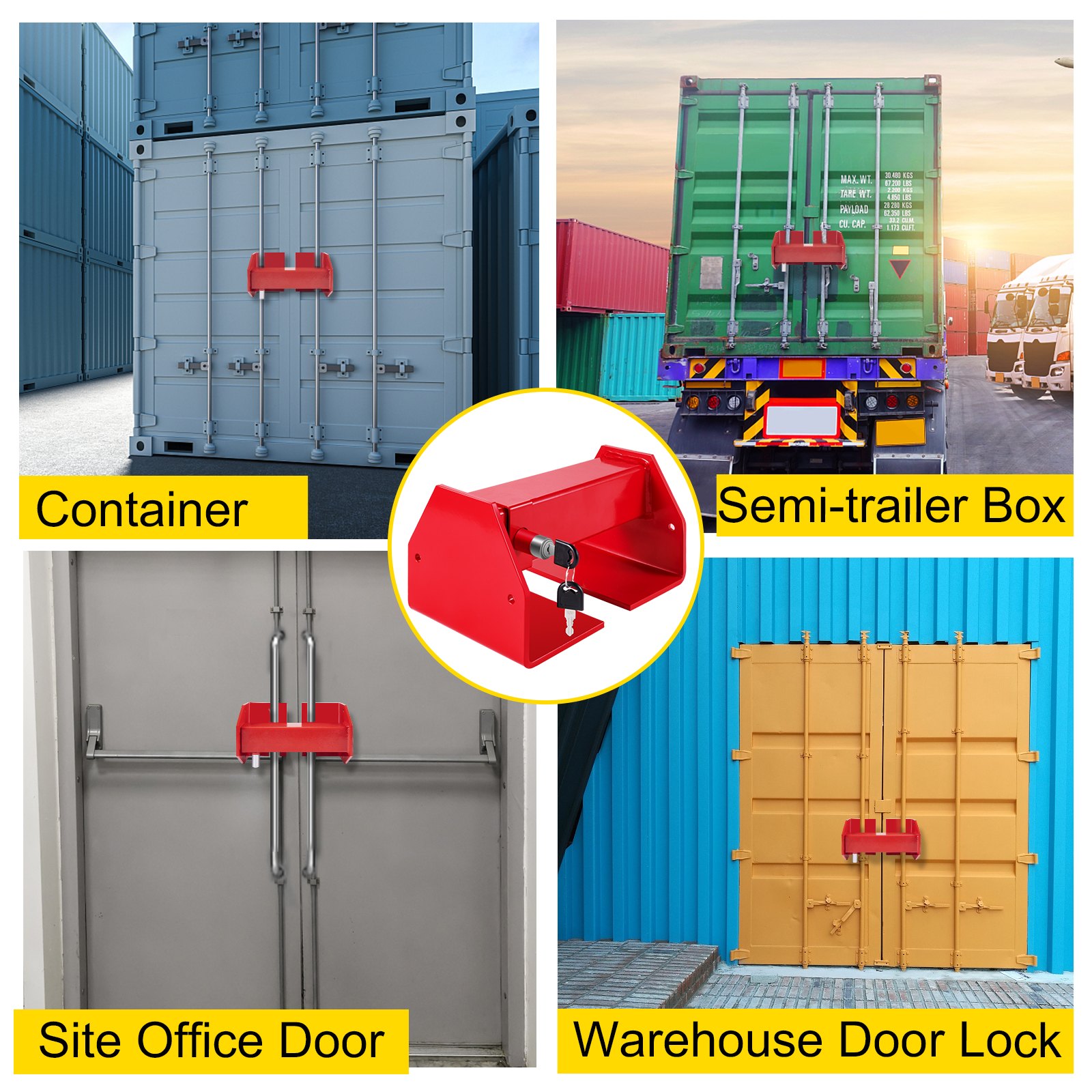 VEVOR Cargo Container Lock 9.84"-17.32" Locking Distance Semi Truck ...