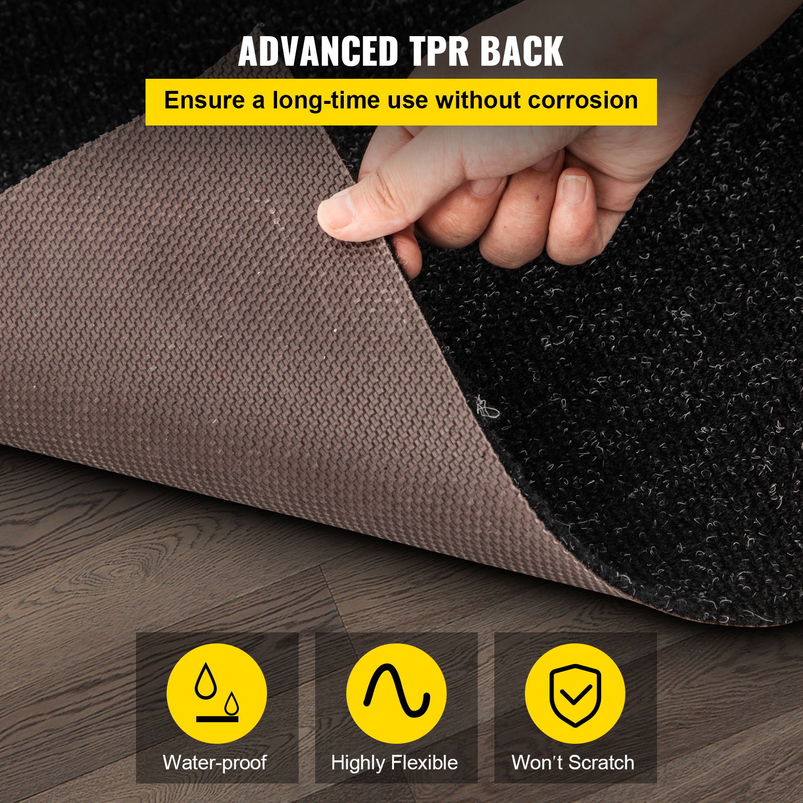 Vevor Bass Boat Carpet Cutpile Marine Carpet 6 X 13 Ft Charcoal Black ...