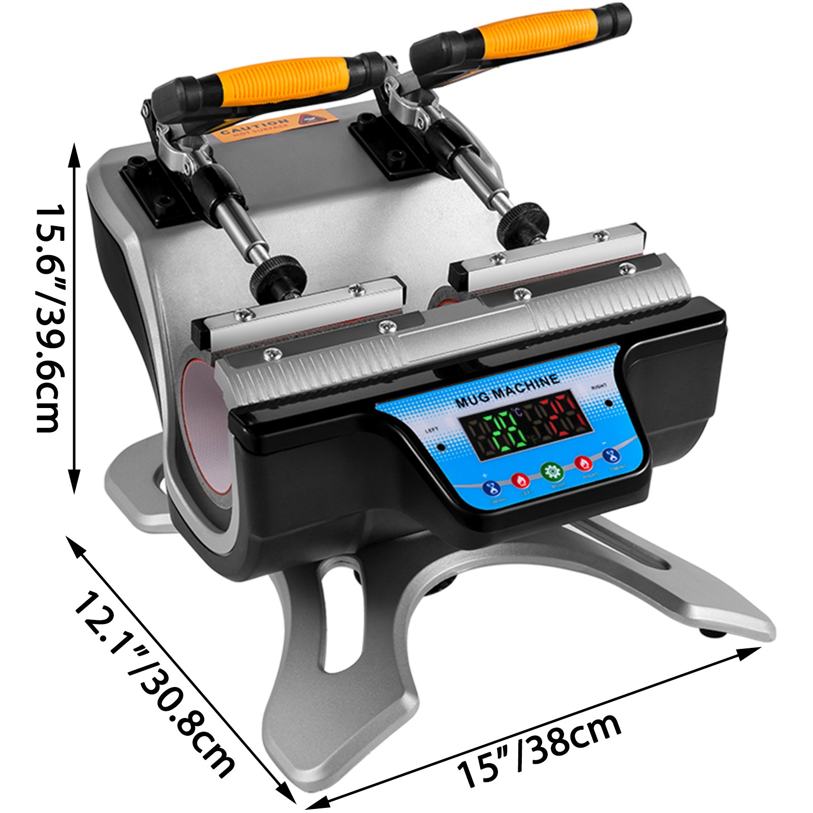 VEVOR Mug Heat Press, 2pcs 15oz Mug Press Sublimation Machine Dual ...