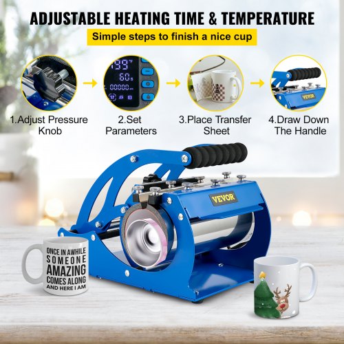 VEVOR VEVOR Mug Heat Press 11/20oz Cup Tumbler Transfer Sublimation ...