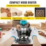 VEVOR Vevor Electric Hand Trimmer Palm Router W/ Fixed & Plunge & Tilt ...