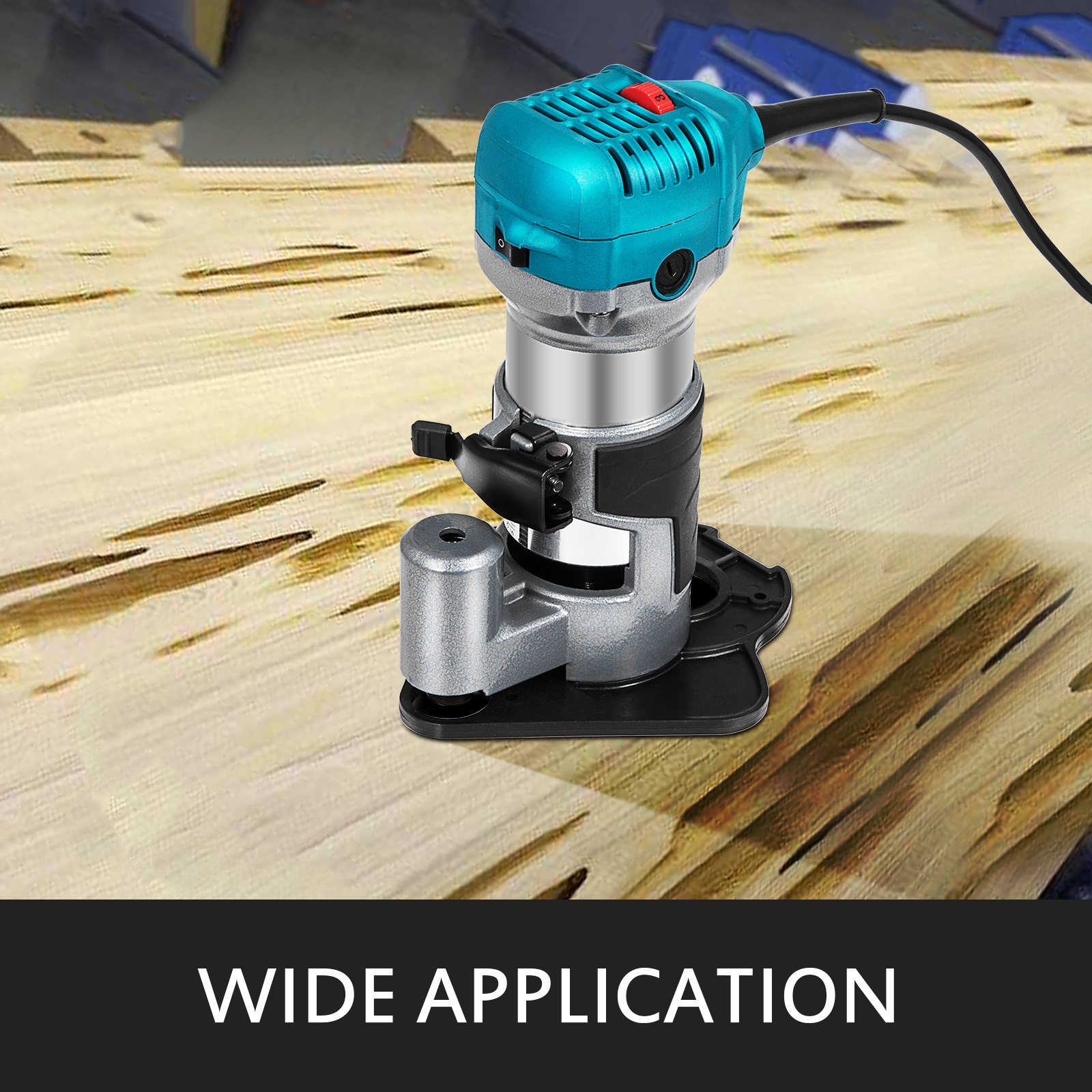 Compact Router 800W Variable Speed w/ Collets 1/4" 1 x Plunge & Offset ...
