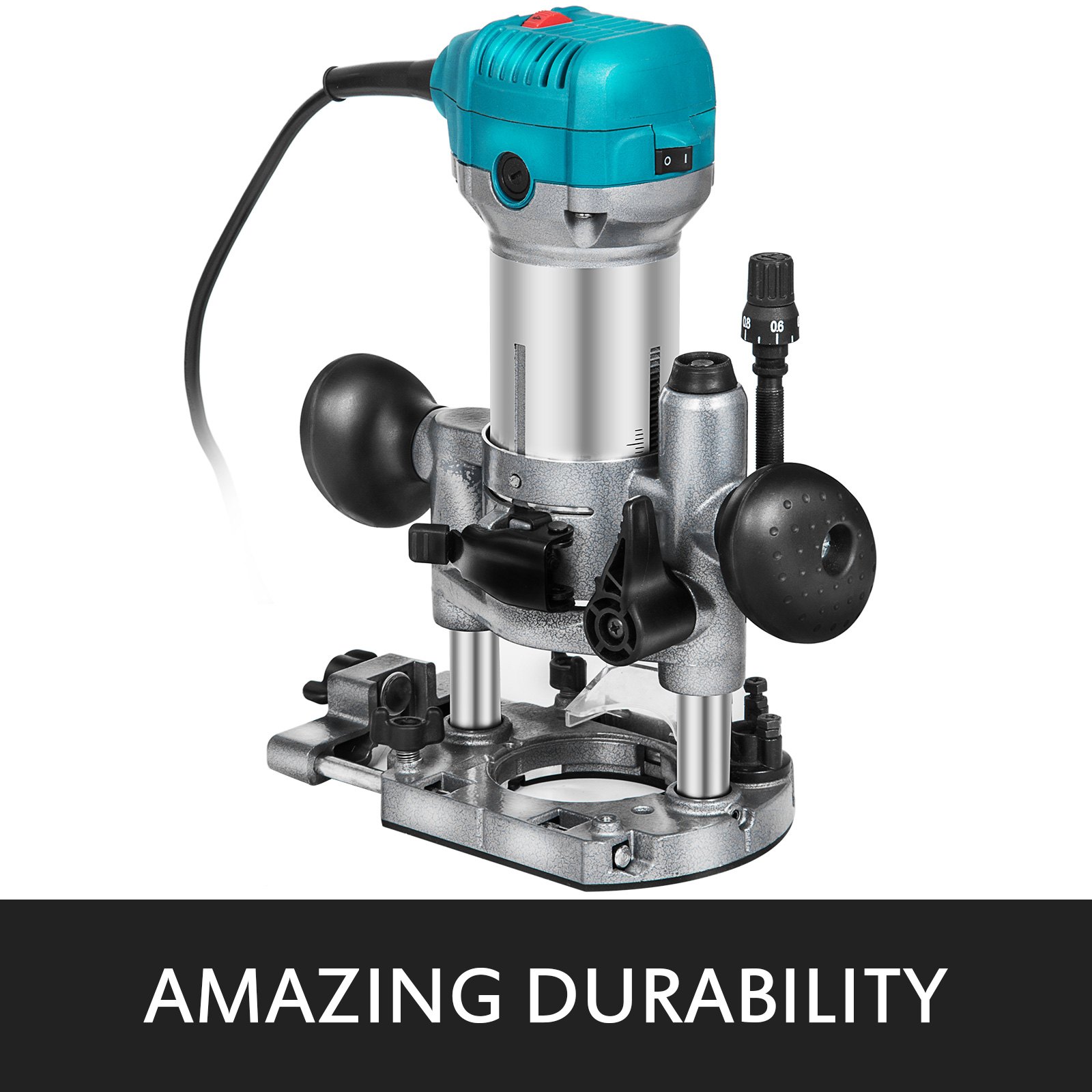 800W Max Torque Variable Speed 30,000RPM Compact Router with Collets 1/ ...