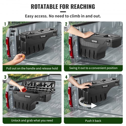 VEVOR Truck Bed Storage Box, Fits 2015-2020 Ford F150, Driver Side ...