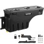 VEVOR Truck Bed Storage Box, Lockable Lid, Waterproof ABS Wheel Well ...