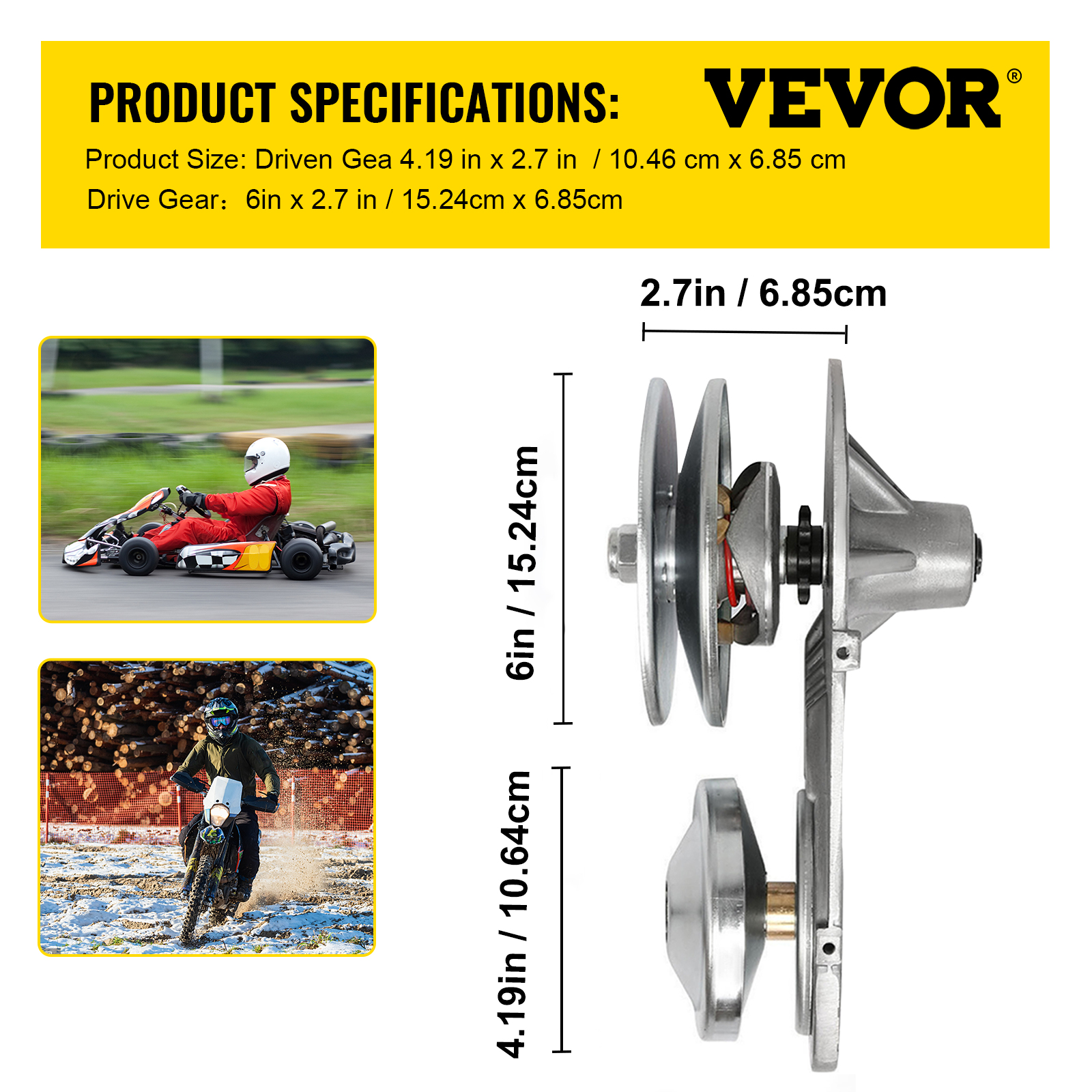 Go Kart Torque Converter Kit CVT Clutch 3/4" Replaces Comet TAV2 30-75 ...