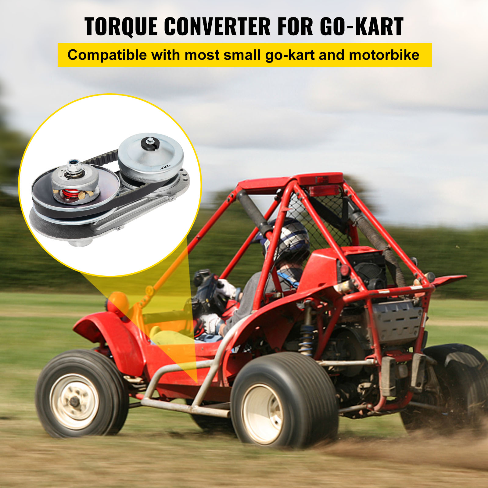 3/4" Clutch Go Kart Torque Converter 10t12t Complete Cvt Combo 30 ...