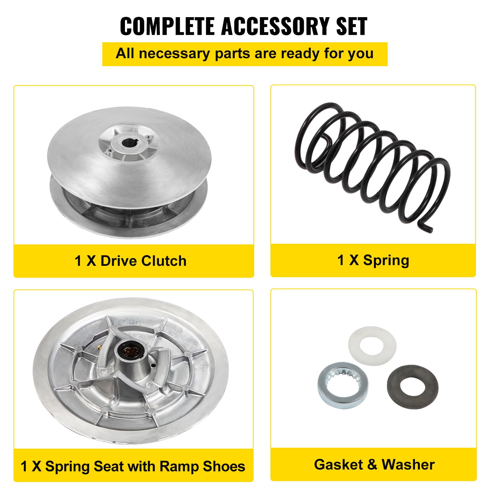 VEVOR Heavy Duty Rear Driven Clutch Kit Secondary Clutch Compatible ...