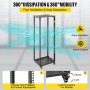 VEVOR Server Rack, 25U Open Frame Rack, 4-Post IT Server Network Relay ...