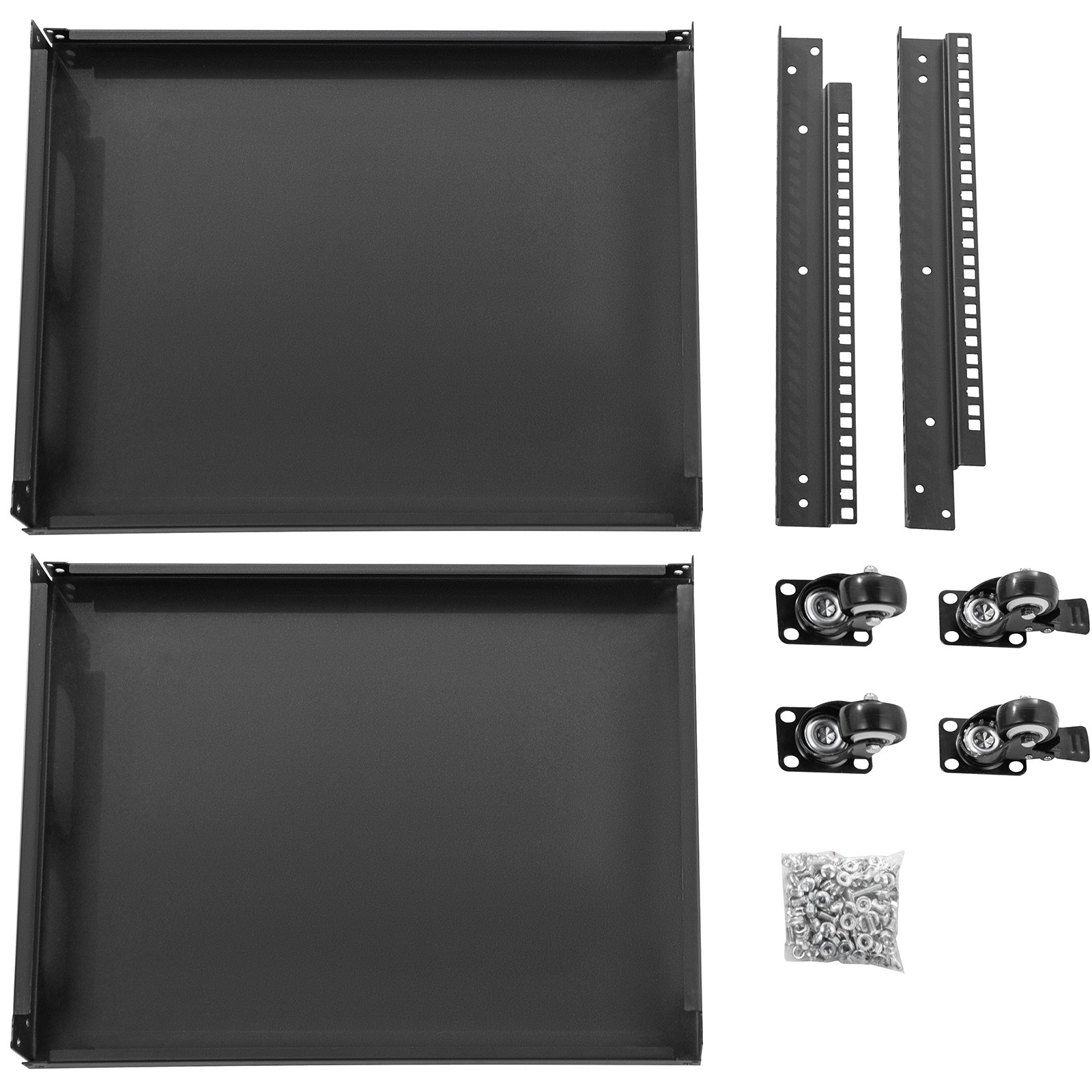 VEVOR Server Rack, 25U Open Frame Rack, 4-Post IT Server Network Relay ...
