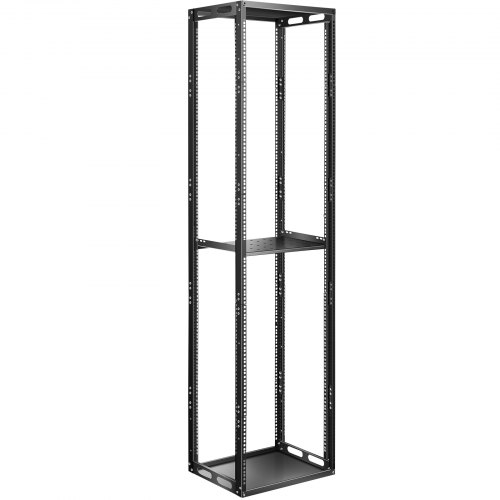 VEVOR Server Rack, 42U Open Frame Rack, 4-Post IT Server Network Relay Rack, 19 Inch Server ...