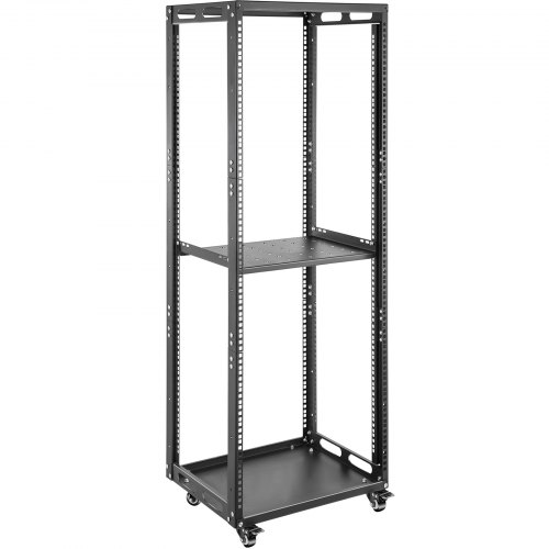 VEVOR Server Rack, 27U Open Frame Rack, 4-Post IT Server Network Relay ...