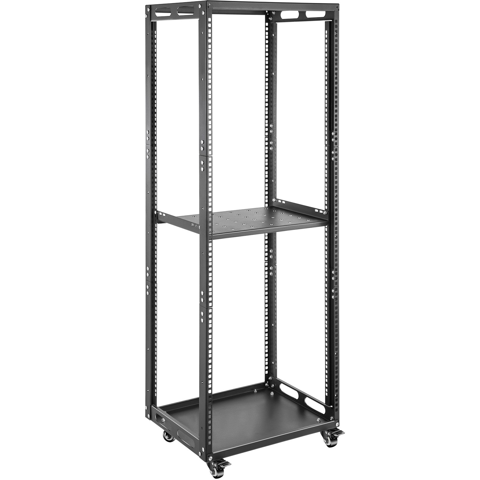VEVOR Server Rack, 27U Open Frame Rack, 4-Post IT Server Network Relay ...