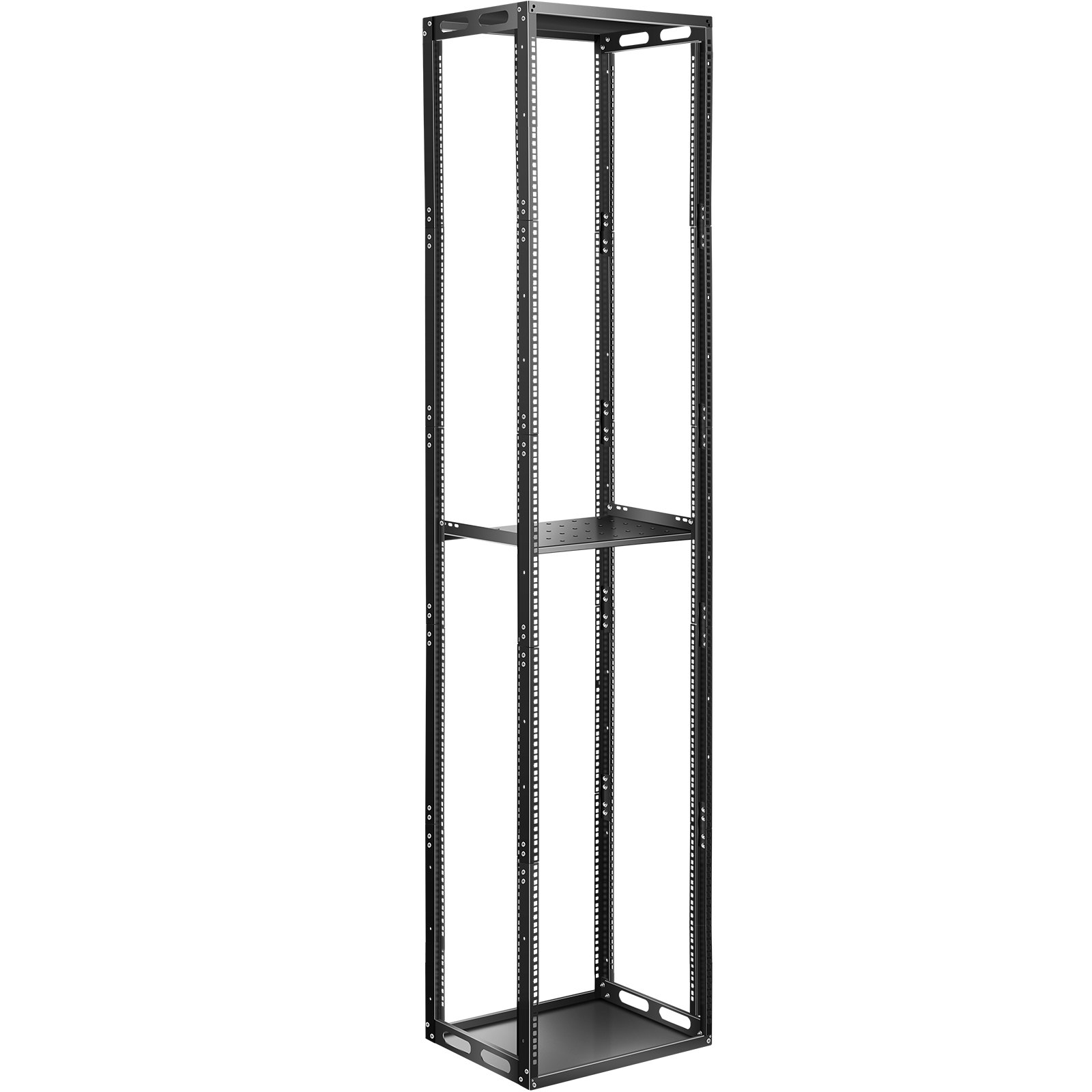 VEVOR Server Rack, 45U Open Frame Rack, 4-Post IT Server Network Relay ...