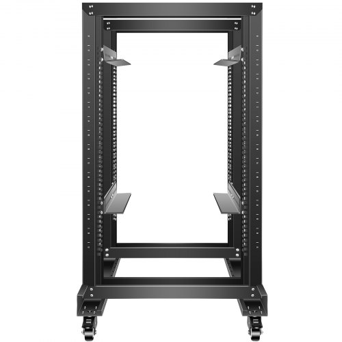 VEVOR Server Rack, 15U Open Frame Rack, 4-Post IT Server Relay Rack, 19 ...