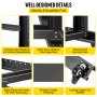 VEVOR Server Rack, 15U Open Frame Rack, 4-Post IT Server Relay Rack, 19 ...