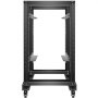 VEVOR Server Rack, 15U Open Frame Rack, 4-Post IT Server Relay Rack, 19 ...