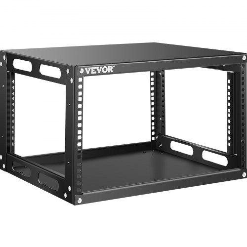 VEVOR Server Rack, 6U Open Frame Rack, 4-Post IT Server Network Relay Rack, 19 Inch Server/Audio ...