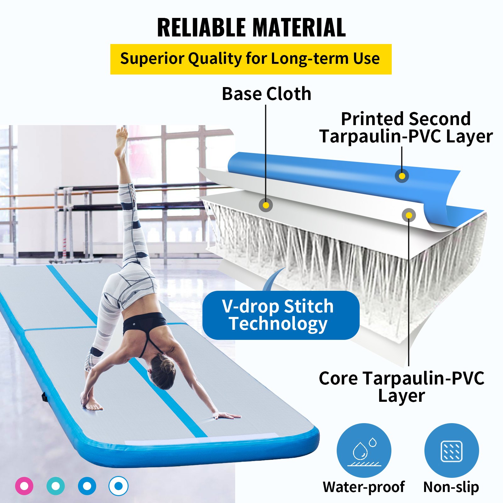 Air Track 20ft Airtrack Inflatable Floor Gymnastics Tumbling Mat ...