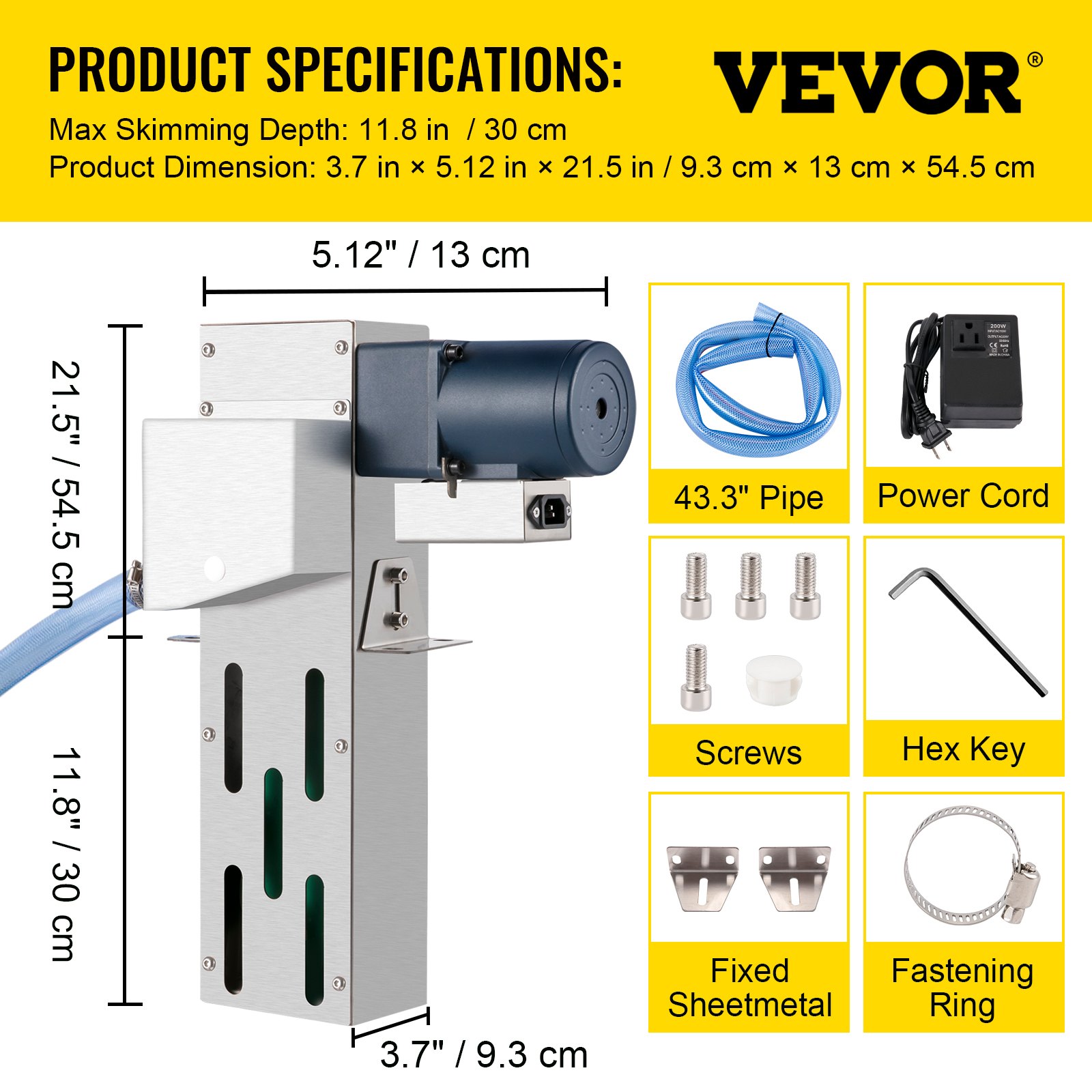 VEVOR Belt Oil Skimmer 12" Tramp Oil Skimmer Oil Skimmer CNC with 2.8 ...
