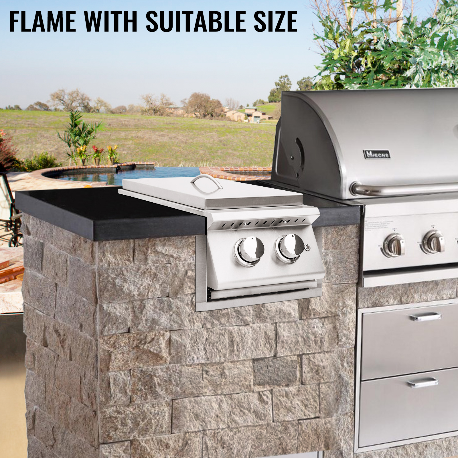 VEVOR Outdoor Finishing Frame 12.2W x 18H Inch, Stainless Steel Outdoor ...