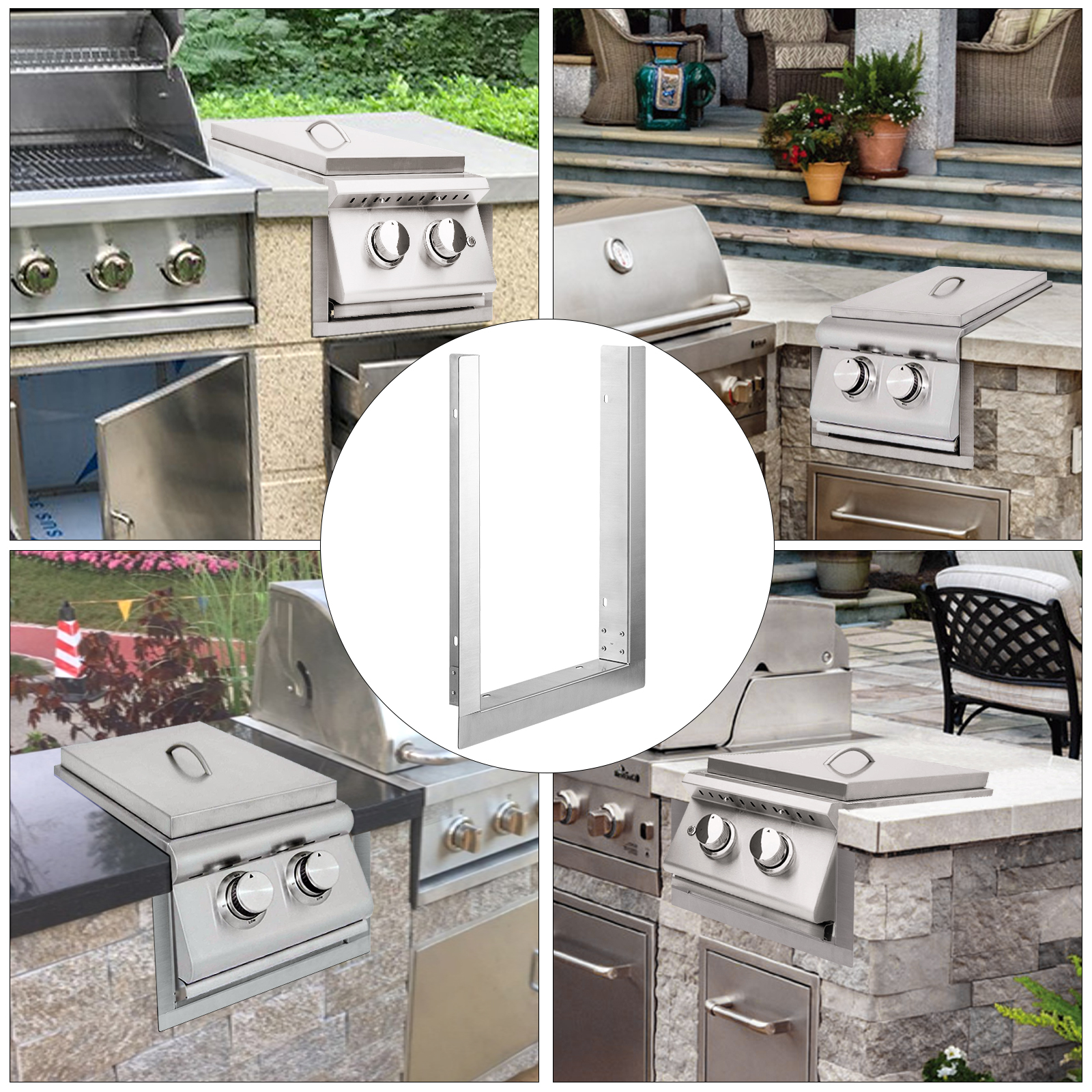 VEVOR Outdoor Finishing Frame 12.2W x 18H Inch, Stainless Steel Outdoor ...