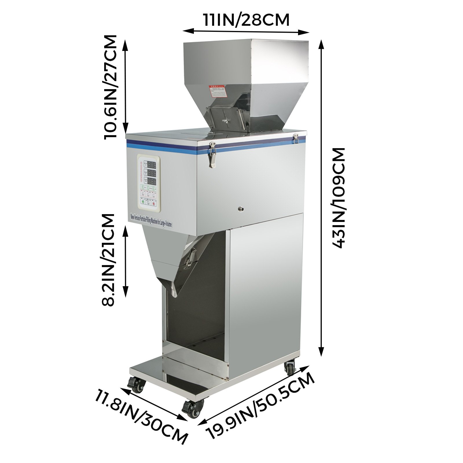 VEVOR Powder Filling Machine 10~999g Manual Filler Weigh & Racking Tea ...