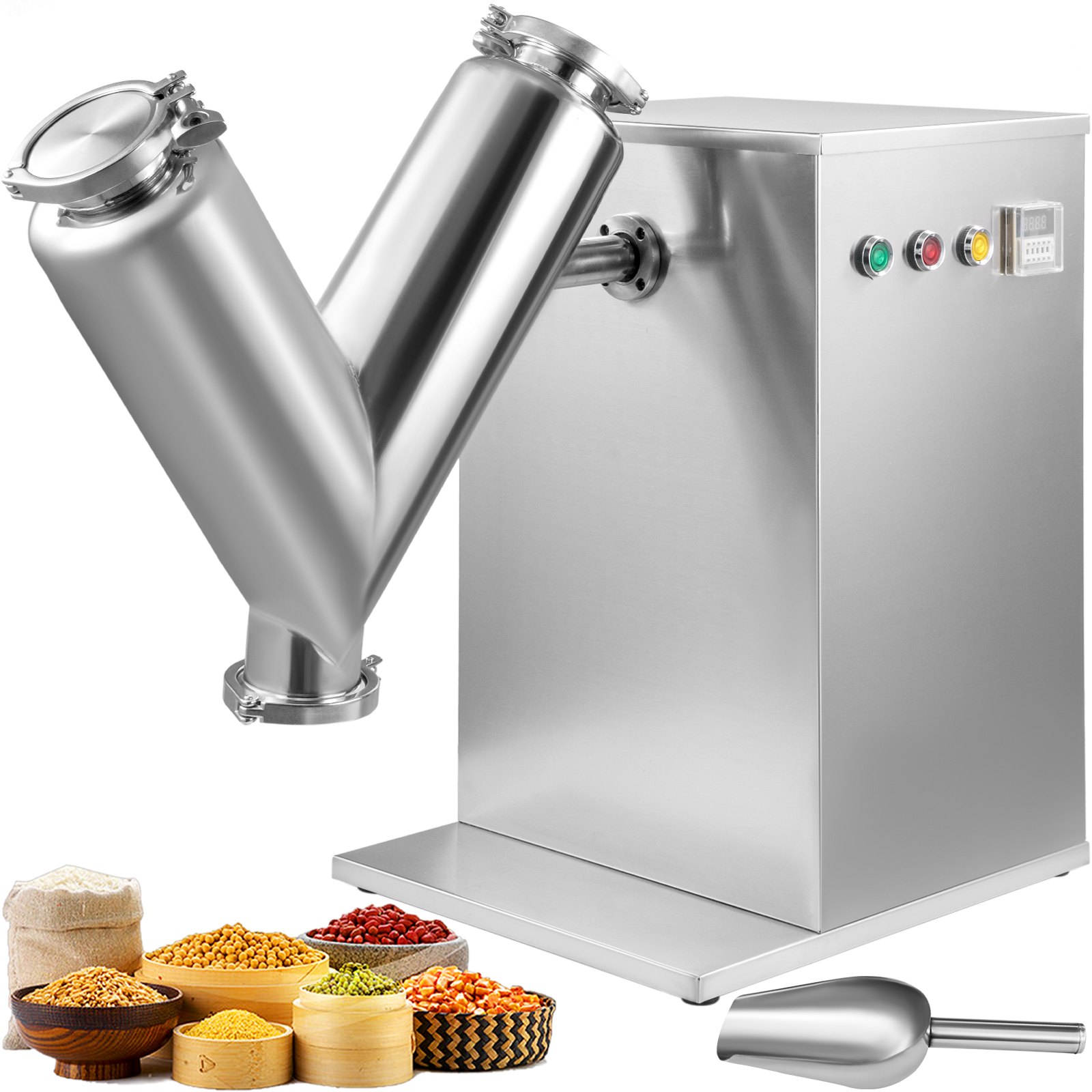 VEVOR VH-8 Powder Mixer Machine, V Type Powder Mixer Max. Work Capacity ...