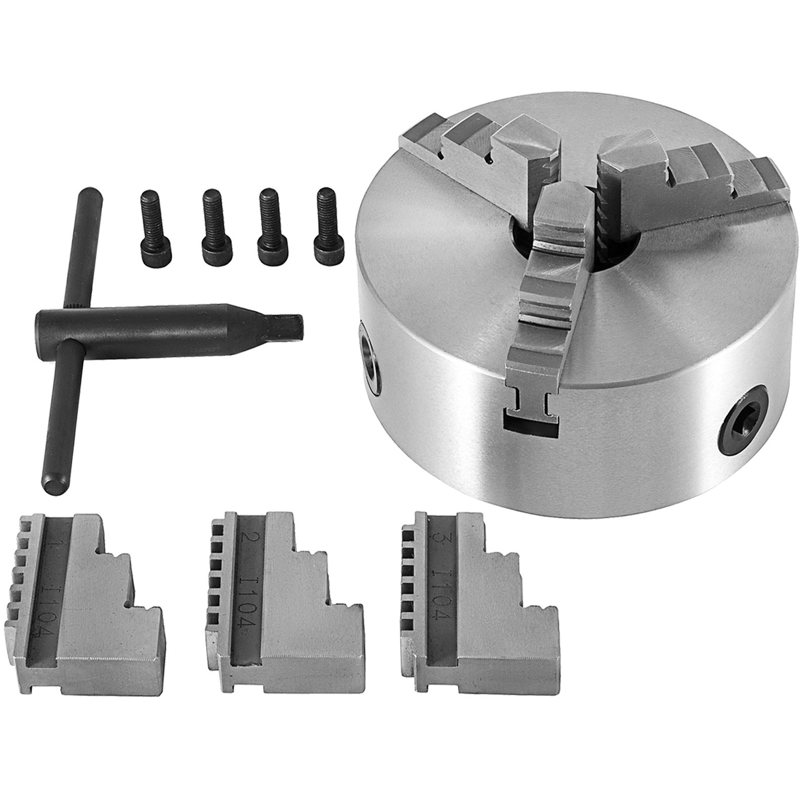 VEVOR K11-100 Lathe Chuck 4", Metal Lathe Chuck Self-centering 3 Jaw ...