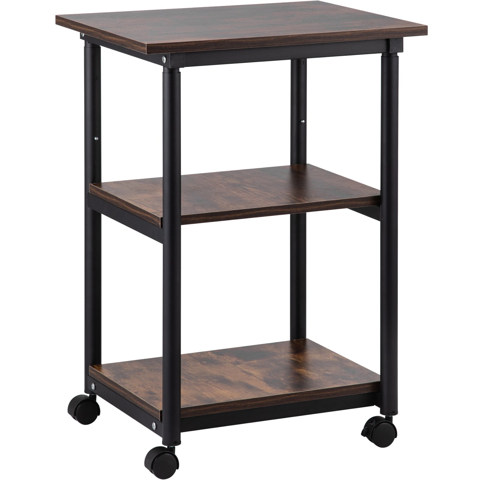 VEVOR Printer Stand, 3 Tiers, Rolling Machine Cart with Adjustable ...