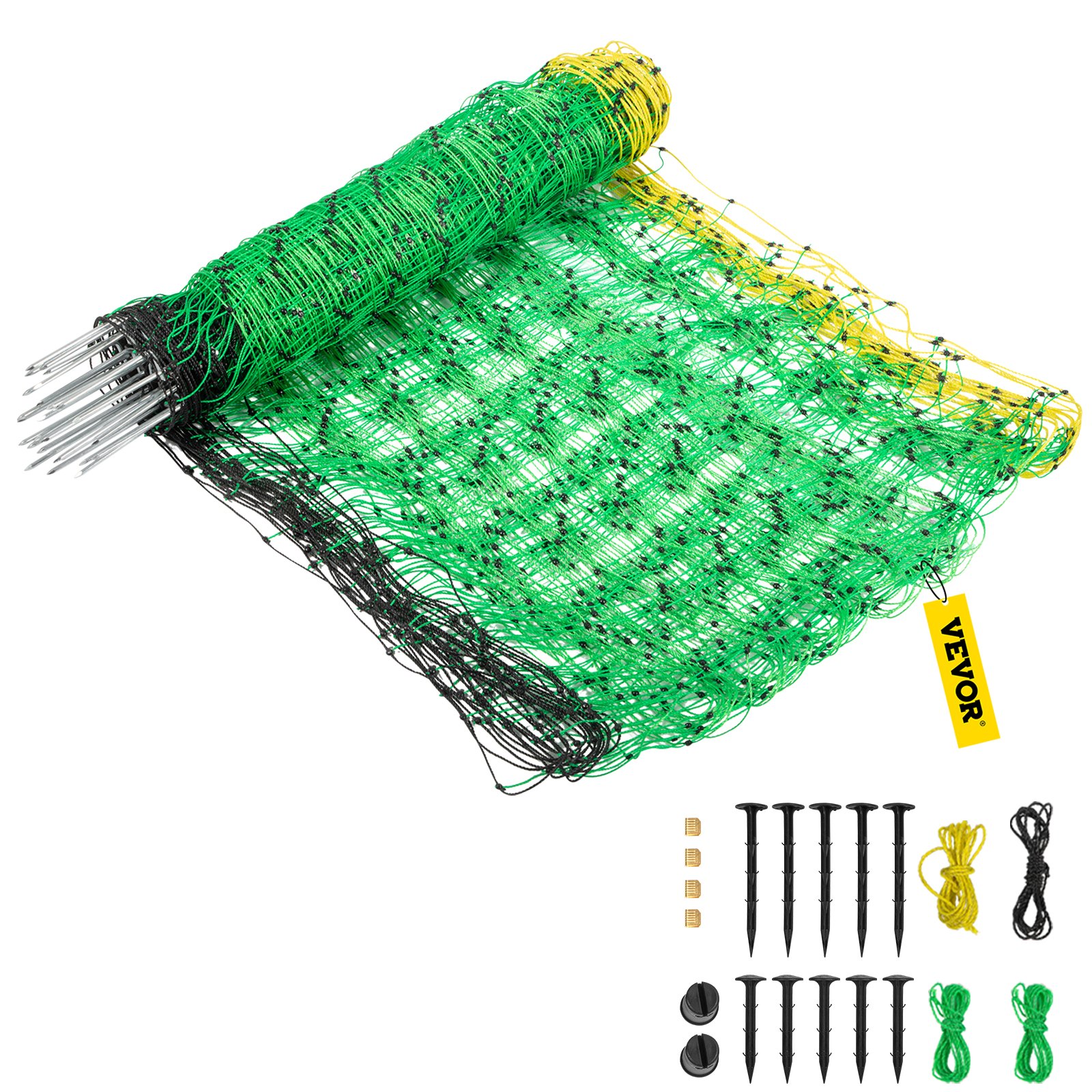 VEVOR Electric Fence Netting, 35.4" H x 164' L, PE Net Fencing with 14 ...