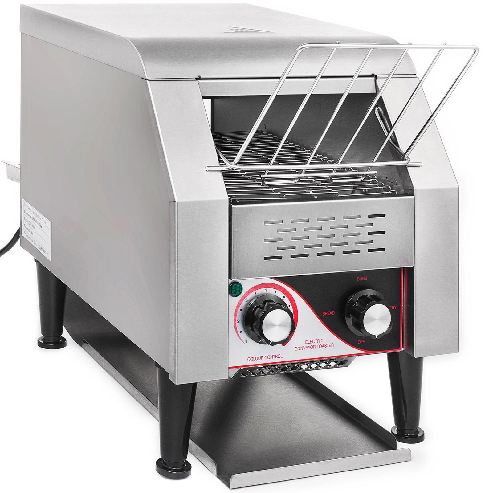 VEVOR 150 Slices/H Commercial Toaster Conveyor, 1340W Heavy Duty ...
