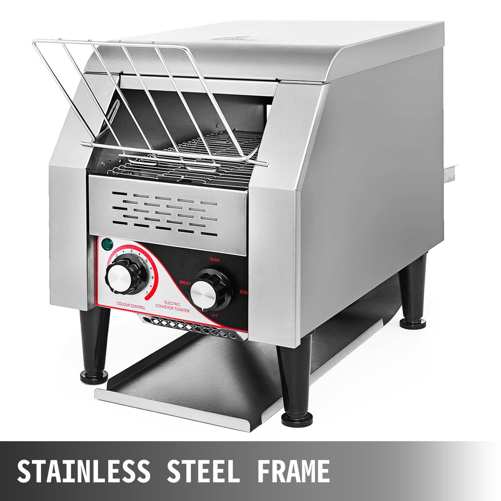 VEVOR 150 Slices/H Commercial Toaster Conveyor, 1340W Heavy Duty ...