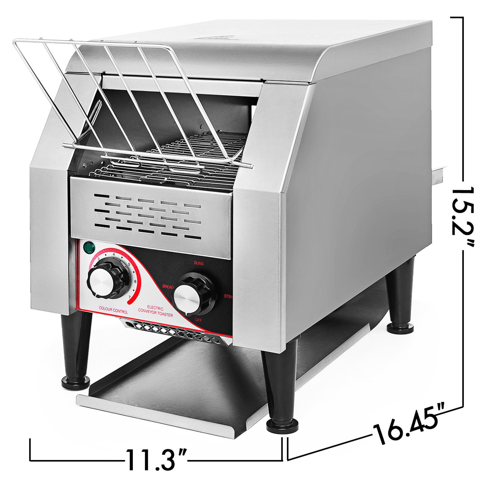 VEVOR 150 Slices/H Commercial Toaster Conveyor, 1340W Heavy Duty ...