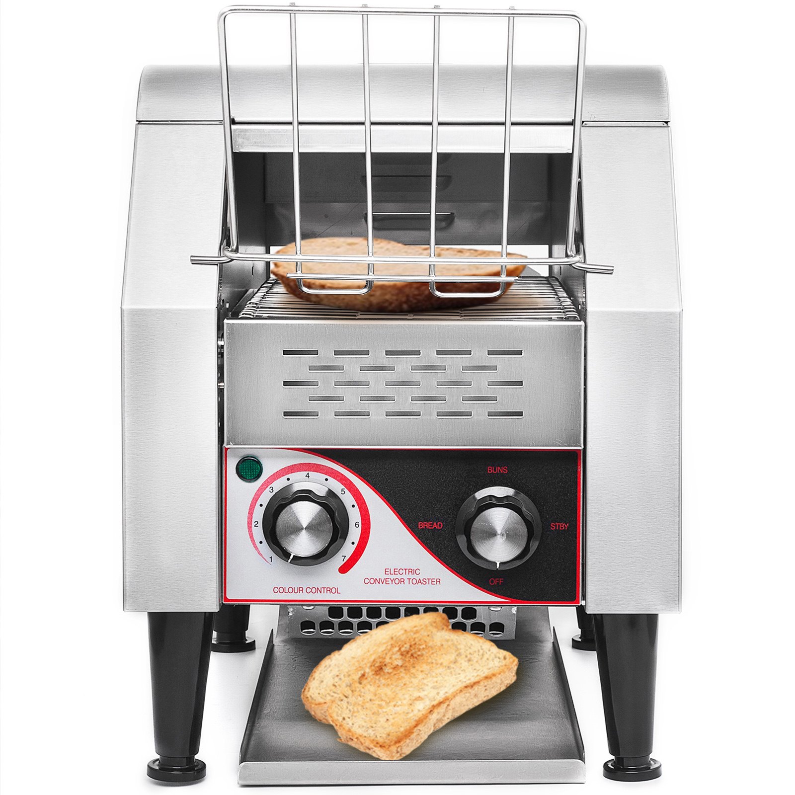 VEVOR 150 Slices/H Commercial Toaster Conveyor, 1340W Heavy Duty ...