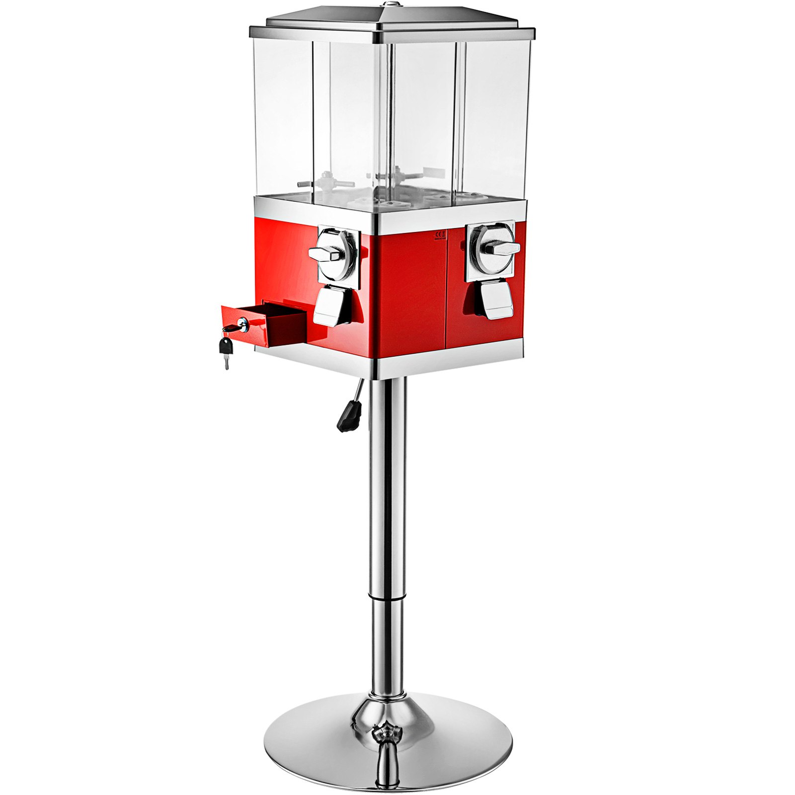 VEVOR Vending Machine with Stand,Rotatable Four Compartments Square ...