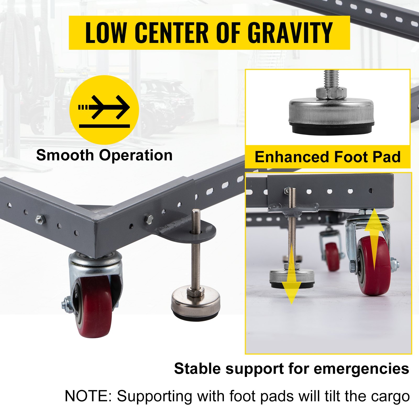 VEVOR Adjustable Universal Mobile Base 650LBS Load-Bearing Capacity 12 ...