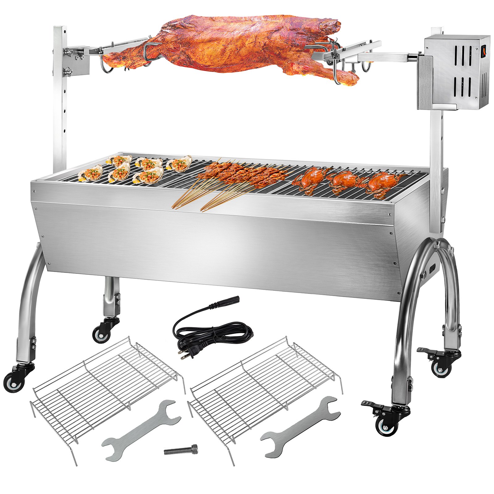 VEVOR Hog Roasting Machine Pork Rotisserie Roaster 88LB 45W Motor for ...