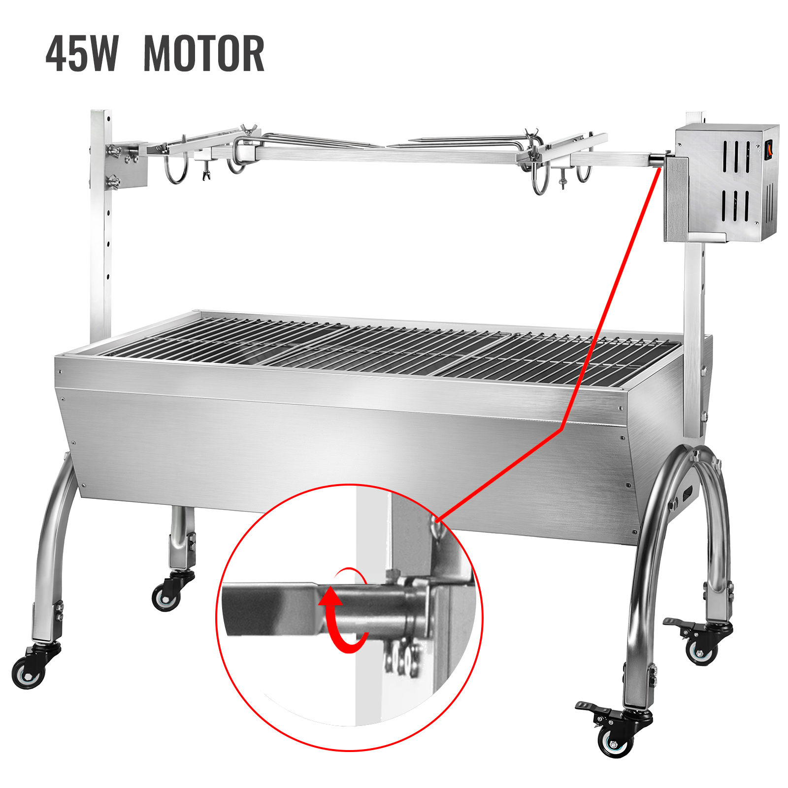 VEVOR Hog Roasting Machine Pork Rotisserie Roaster 88LB 45W Motor for ...