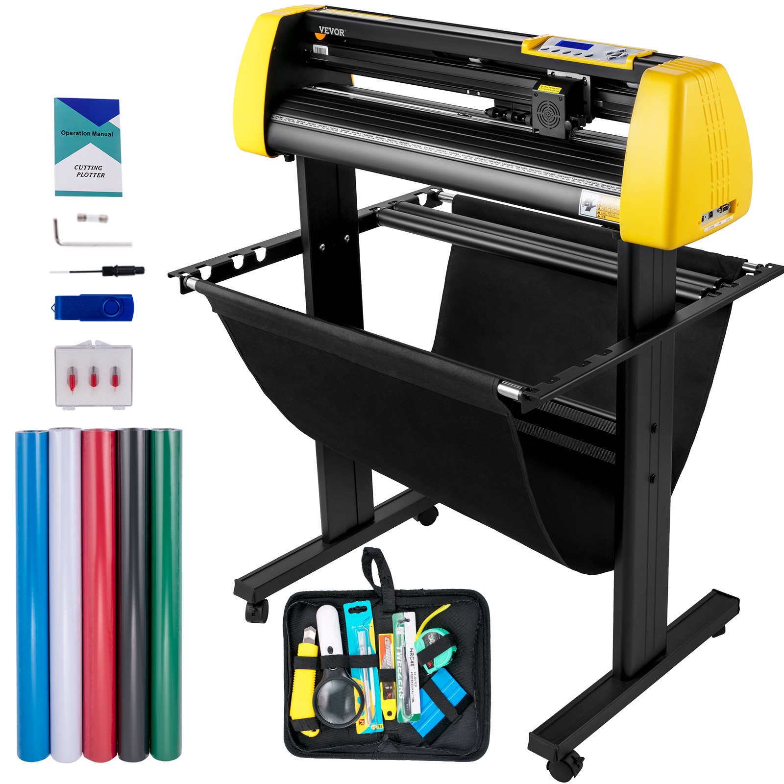 VEVOR Vinyl Cutter Machine, 28 in / 720 mm Max Paper Feed Cutting ...