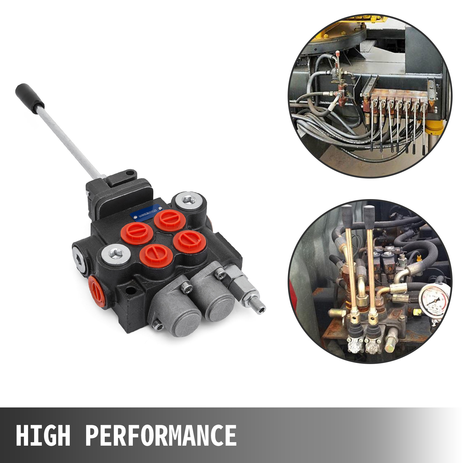 2 Spool Hydraulic Joystick Control Valve 11gpm, Double Acting Cylinder ...