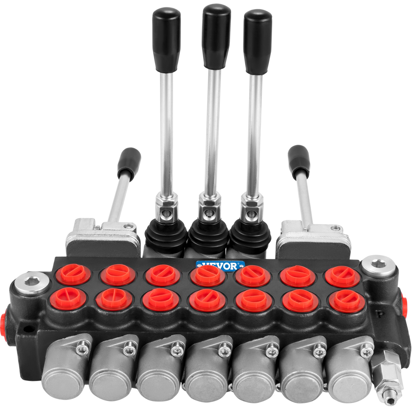 VEVOR Hydraulic Directional Control Valve, 7 Spool Hydraulic Spool Valve, 11 GPM Hydraulic ...