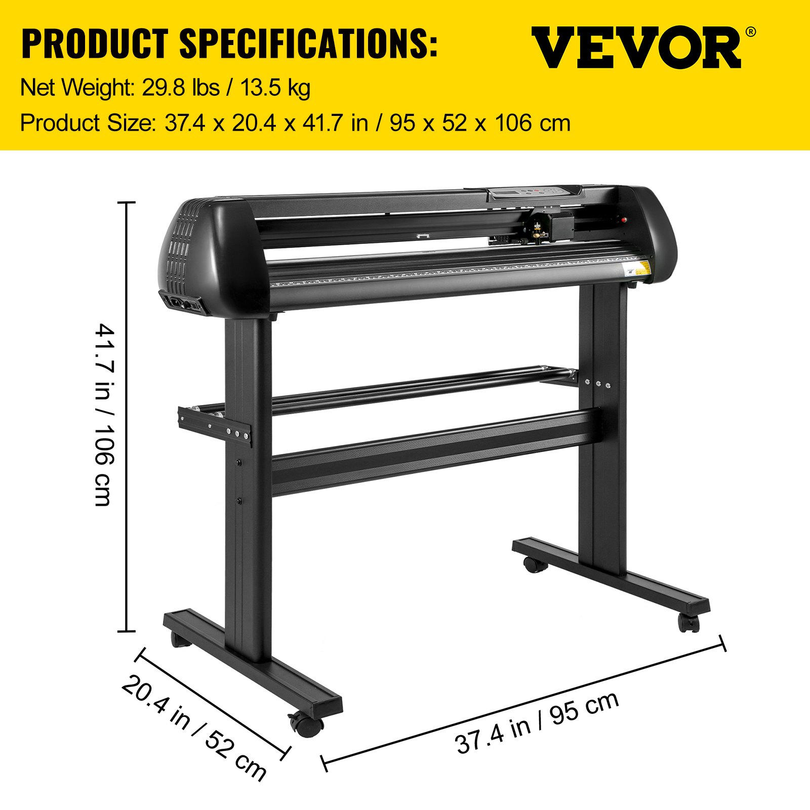 VEVOR Vinyl Cutter 28 Inch Vinyl Cutter Machine 720mm Paper Feed Vinyl ...