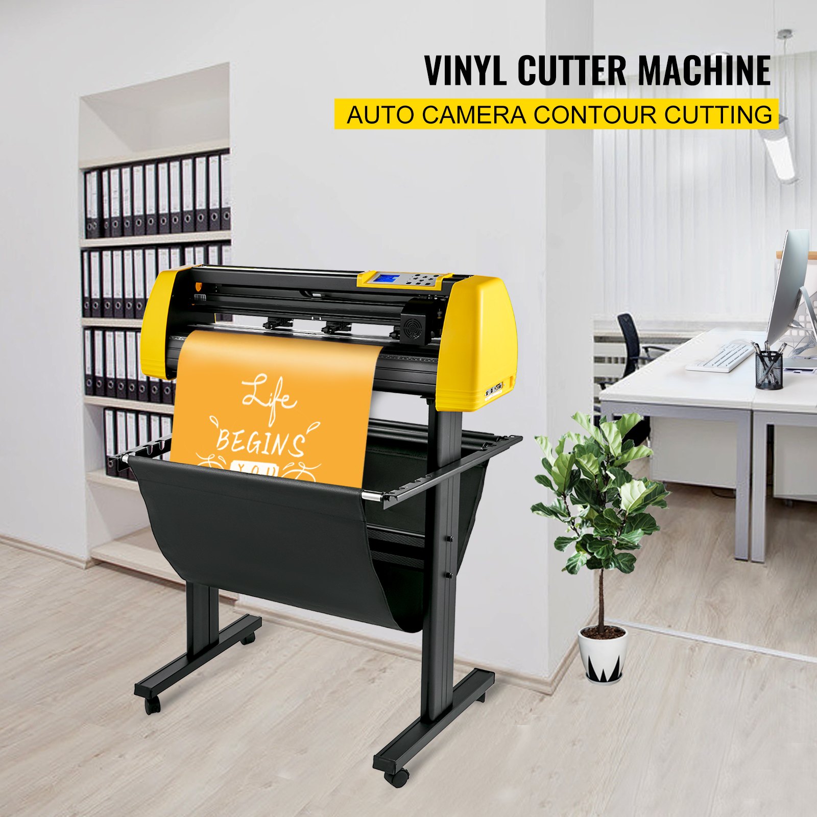 VEVOR Vinyl Cutter Machine, 870mm Cutting Plotter, Automatic Camera ...