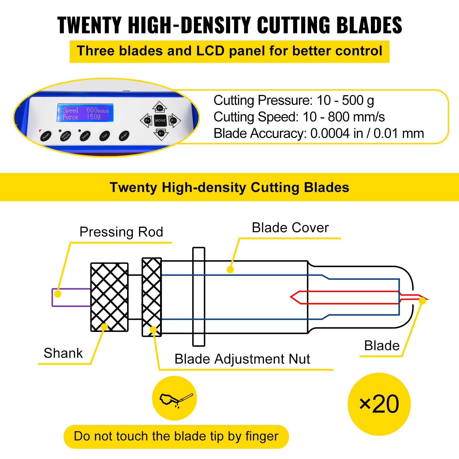 VEVOR Vinyl Cutter 34 Inch Vinyl Cutter Machine with 20 Blades Maximum ...