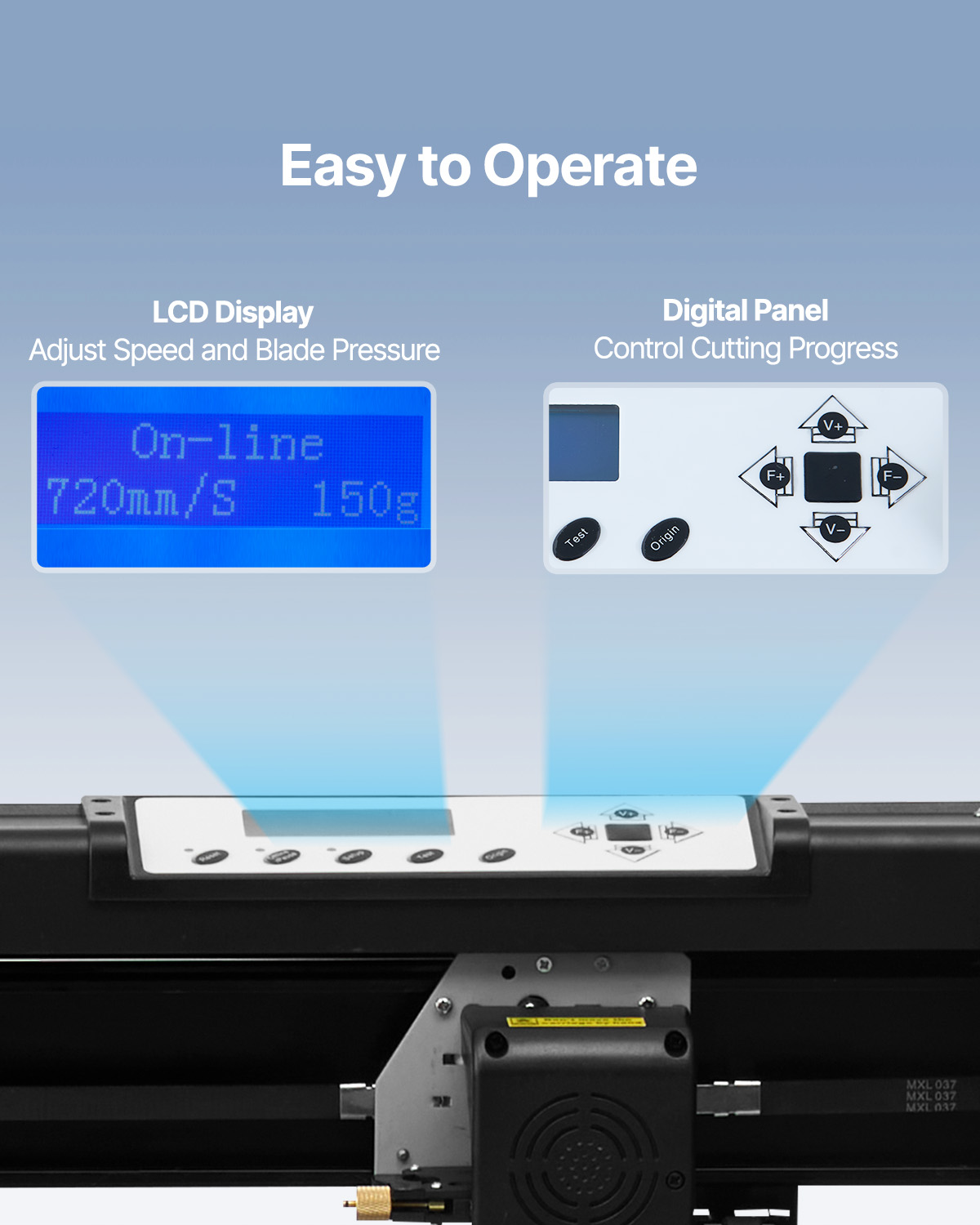 Vevor 28in Vinyl Cutter Machine Vinyl Plotter Lcd Display With Signcut ...