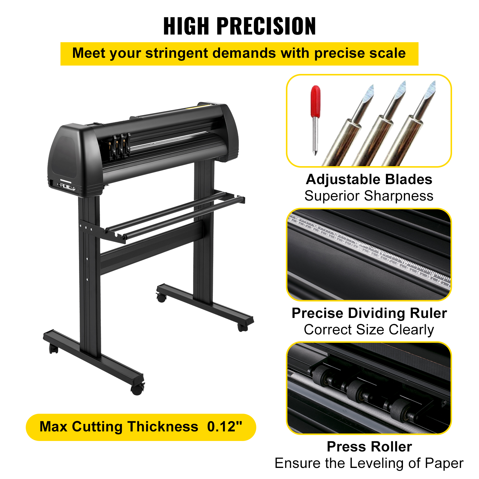 34" Vinyl Cutter Plotter Machine Signcut Software Lcd Display Work With ...