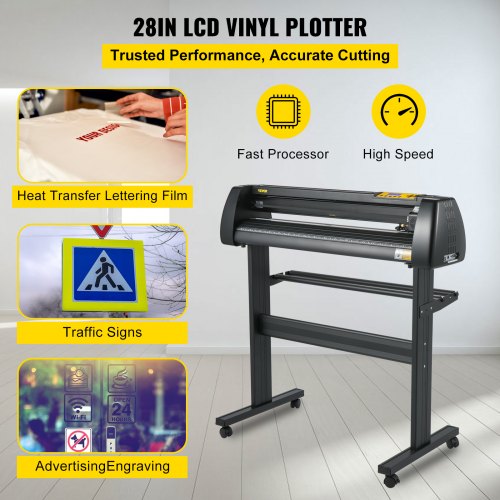 VEVOR Vinyl Cutter Machine, 28 Inch Paper Feed Cutting Plotter Bundle ...