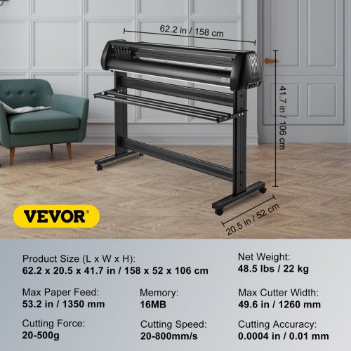VEVOR Vinyl Cutter Machine Cutting Plotter 53in SignMaster Decal Maker ...