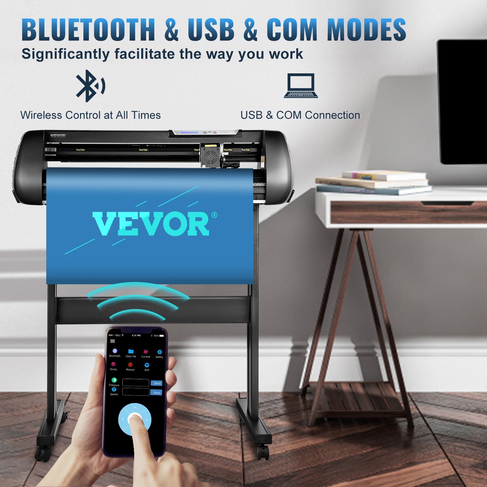 VEVOR Vinyl Cutter Machine Cutting Plotter 28in Bluetooth SignMaster ...